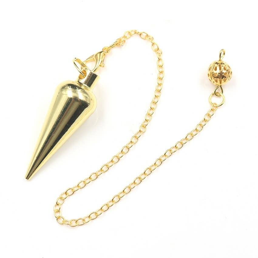 Copper conical bullet gravity pendulum: Golden | La Vie Bohème LLC